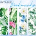 Printable Bookmarks, Botanical Bookmarks With Watercolor Leaves and ...