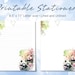 Printable Stationery Lined Paper With Watercolor Panda, Printable ...