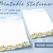 Floral Printable Stationery, Printable Writing Paper With Watercolor ...