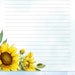 Printable Sunflower Stationery Lined Paper, Printable Writing Paper ...