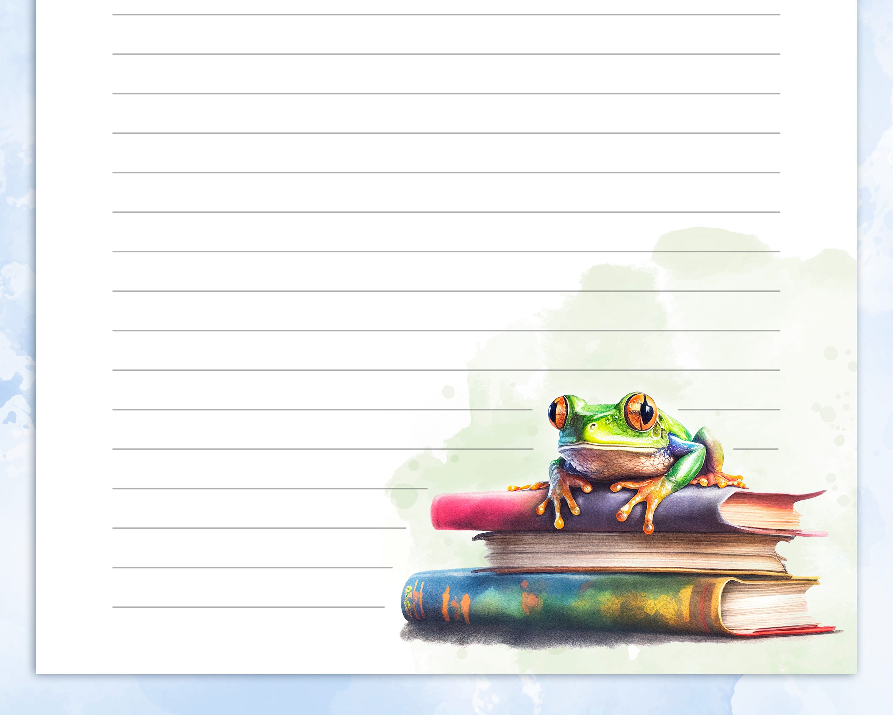 Printable Stationery Lined Paper, Printable Writing Paper With Cute ...