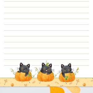 Cute Halloween Stationery Printable for Kids, Printable Letter Writing ...