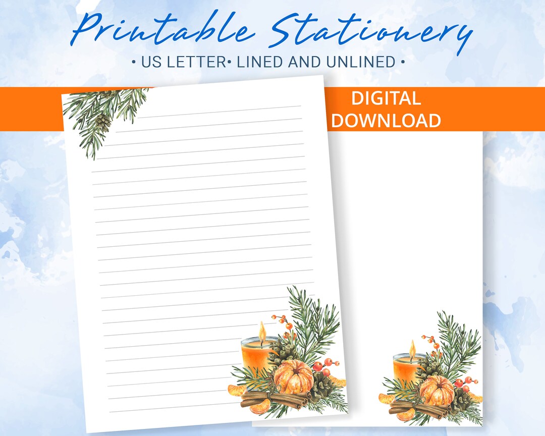 Celebration Printable Stationery, Printable Writing Paper With ...
