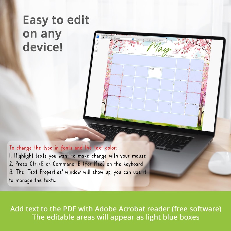 Editable April 2026 Calendar With an Easter Background, Happy Easter ...