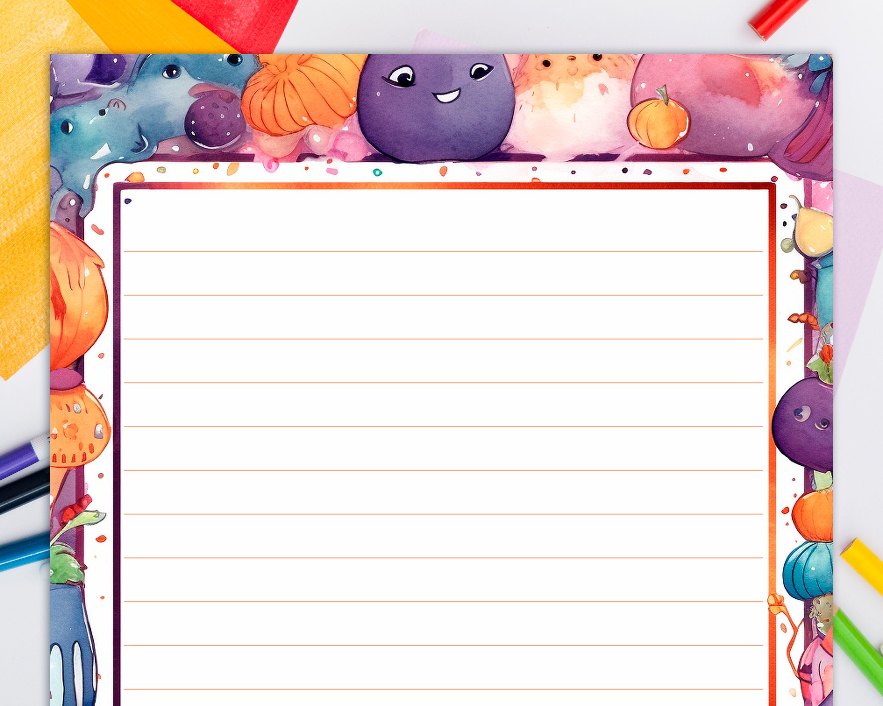 Printable Stationery for Kids, Printable Writing Paper With With a ...
