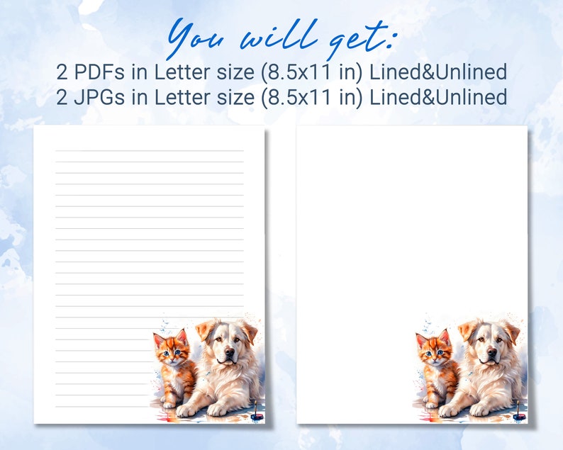 Printable Stationery Lined Paper, Printable Writing Paper With Little ...