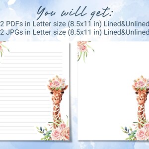 Printable Stationery, Printable Writing Paper With Watercolor Cute ...