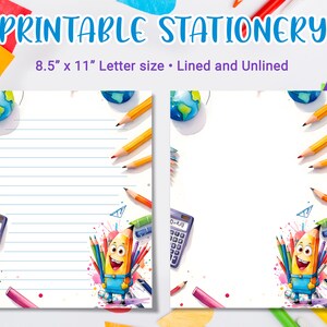 Printable Stationery for Kids, Printable Writing Paper for Back to ...