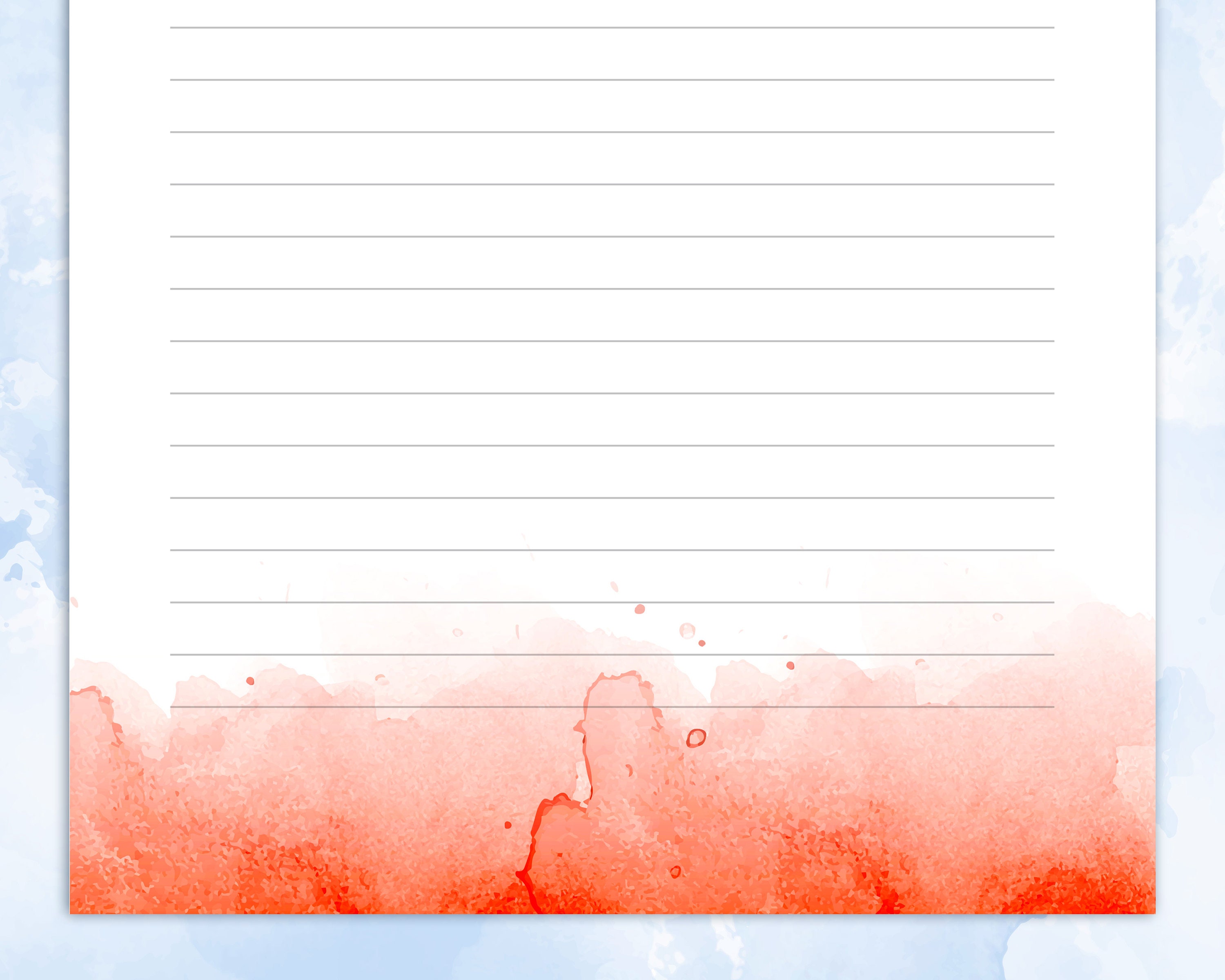 Printable Stationery Lined Paper Happy Independence Day of America ...