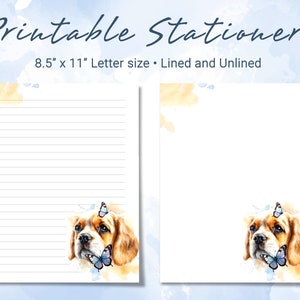 Animal Printable Stationery Lined Paper, Printable Writing Paper With ...