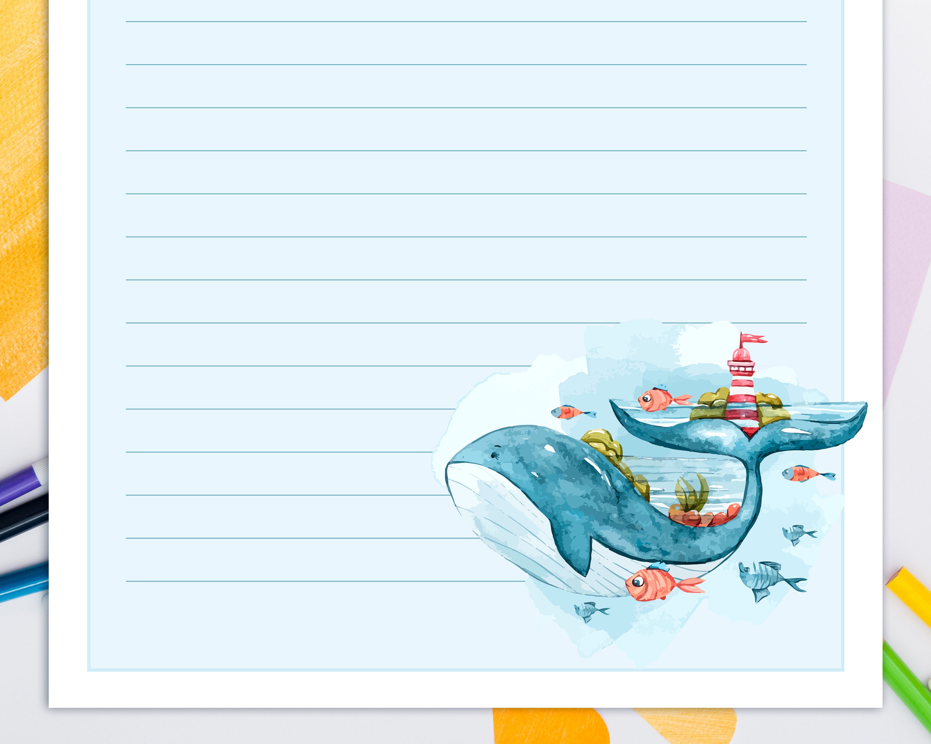 Printable Stationery for Kids Printable Letter Writing With - Etsy