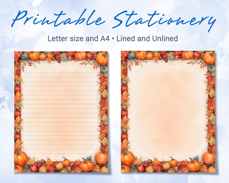 Printable Stationery Lined Paper, Letter Writing Paper With ...