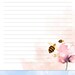 Printable Stationery Lined Paper With Honey Bees and Flower, Printable ...