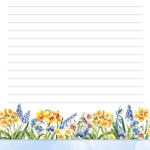 Floral Printable Stationery, Printable Writing Paper With Watercolor ...