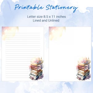 Printable Stationery Lined Paper, Printable Writing Paper With a Stack ...