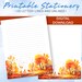 Autumn Printable Stationery, Printable Writing Paper With a Fall ...