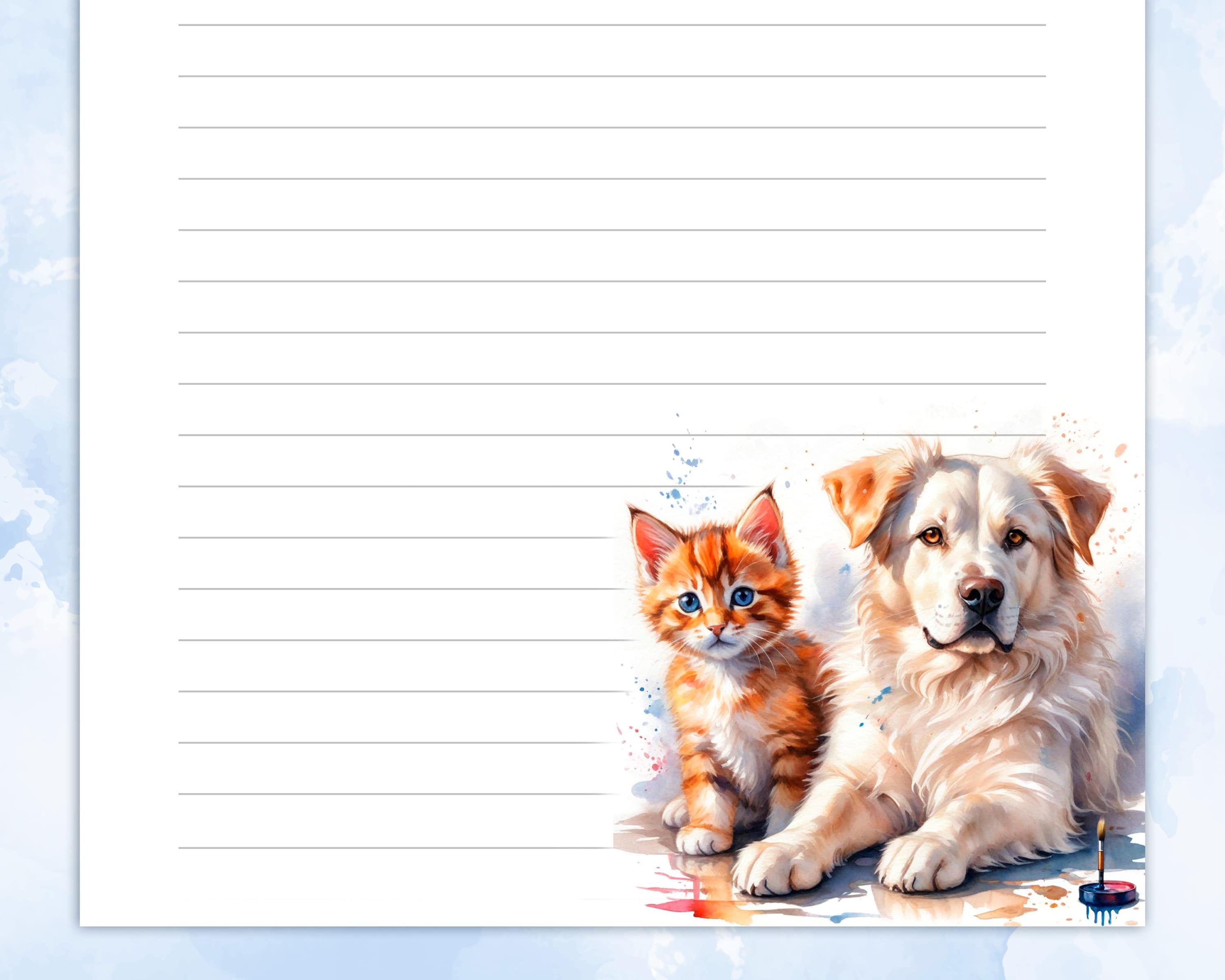 Printable Stationery Lined Paper, Printable Writing Paper With Little ...