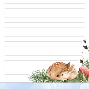 Autumn Printable Stationery, Printable Writing Paper With Gentle Autumn ...