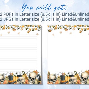 Halloween Printable Stationery, Printable Writing Paper With Pumpkins ...