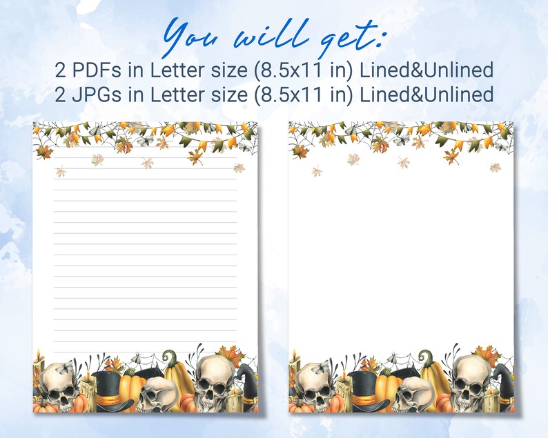 Halloween Printable Stationery, Printable Writing Paper With Pumpkins ...