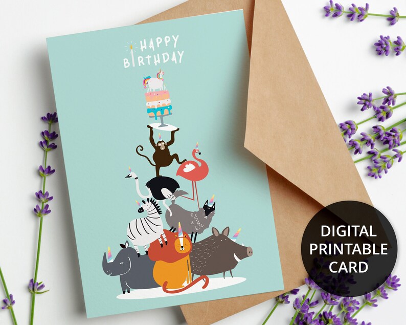 Printable Birthday Card, Printable Birthday Card Funny, Digital ...