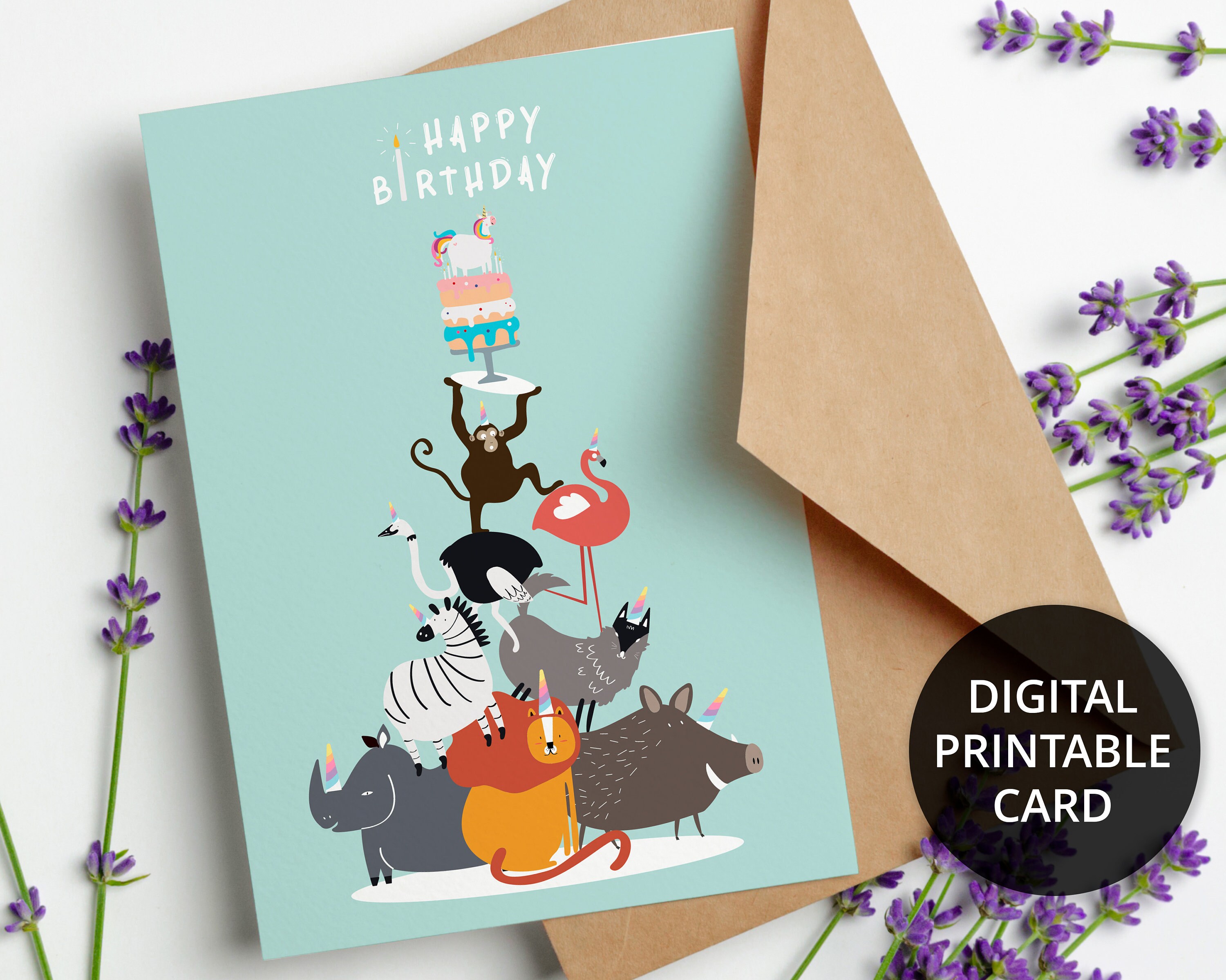 Printable Birthday Card, Printable Birthday Card Funny, Digital ...