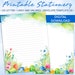 Printable Stationery Paper With an Easter Background, Happy Easter ...