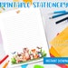 Printable Stationery Lined Paper With Magical Beautiful Watercolor ...