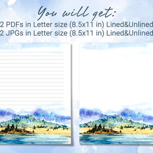 Printable Stationery Paper, Printable Writing Paper With Landscape ...