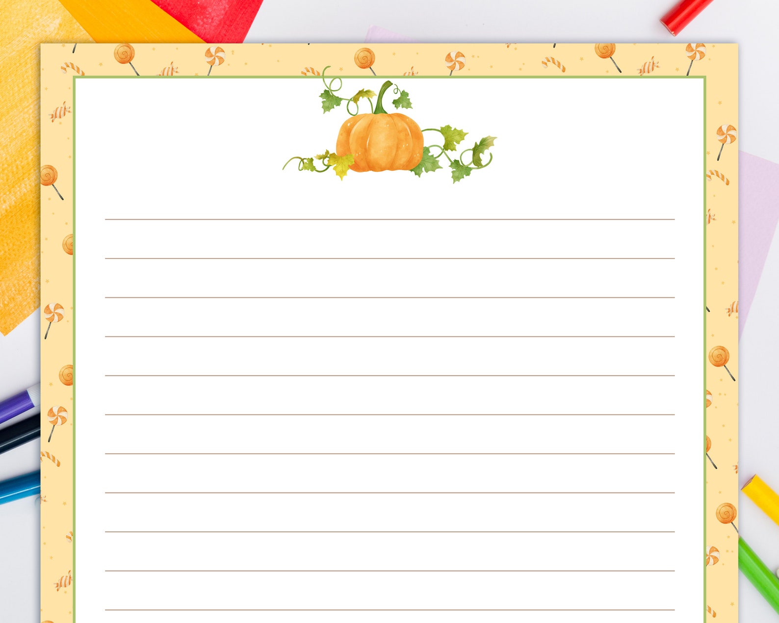 Cute Halloween Stationery Printable for Kids Printable Letter - Etsy