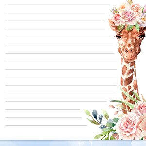 Printable Stationery, Printable Writing Paper With Watercolor Cute ...