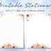Pumpkin Printable Stationery, Printable Writing Paper in Autumn ...