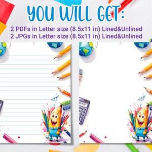 Printable Stationery for Kids, Printable Writing Paper for Back to ...