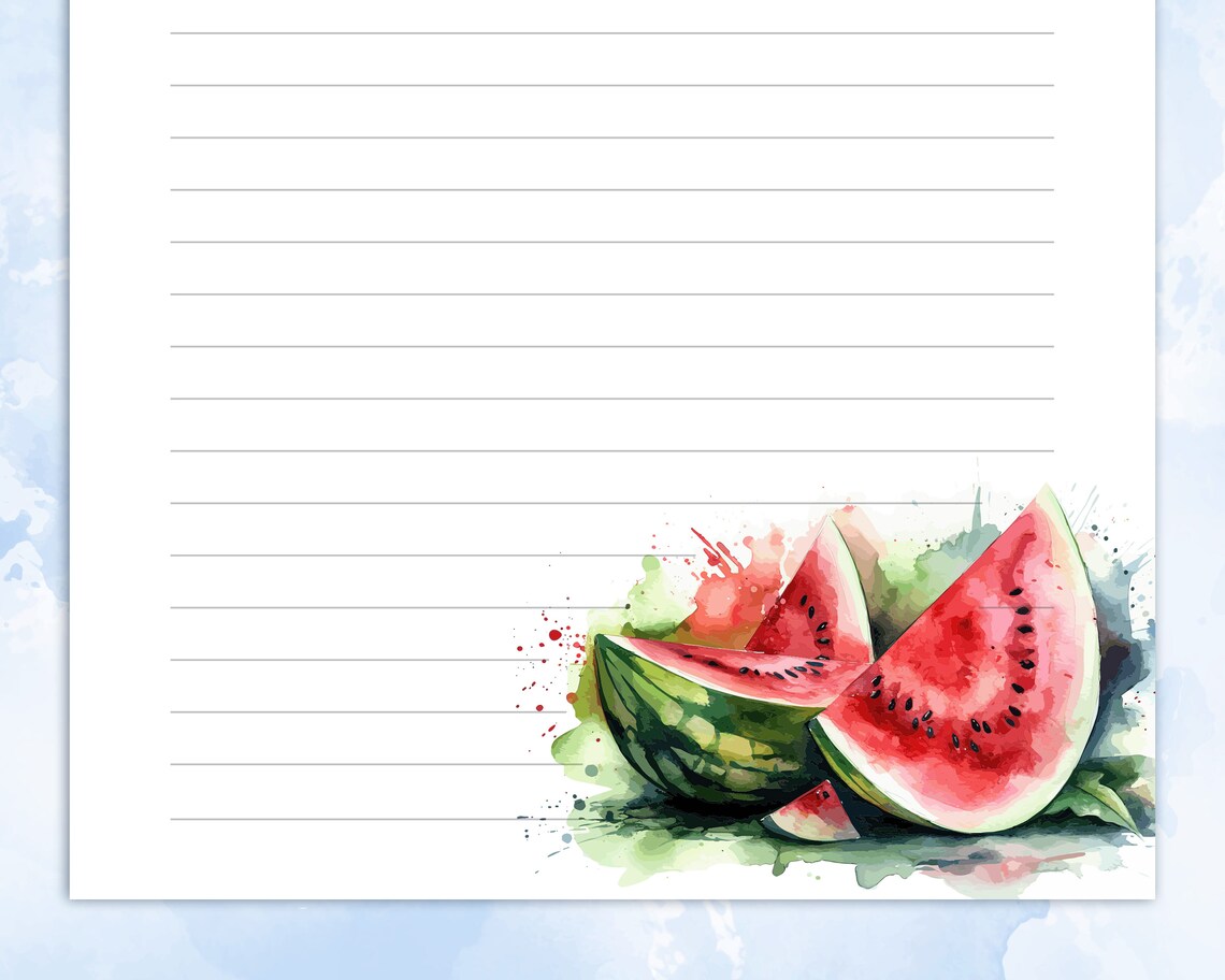 Printable Stationary Paper Printable Writing Paper With Juicy - Etsy