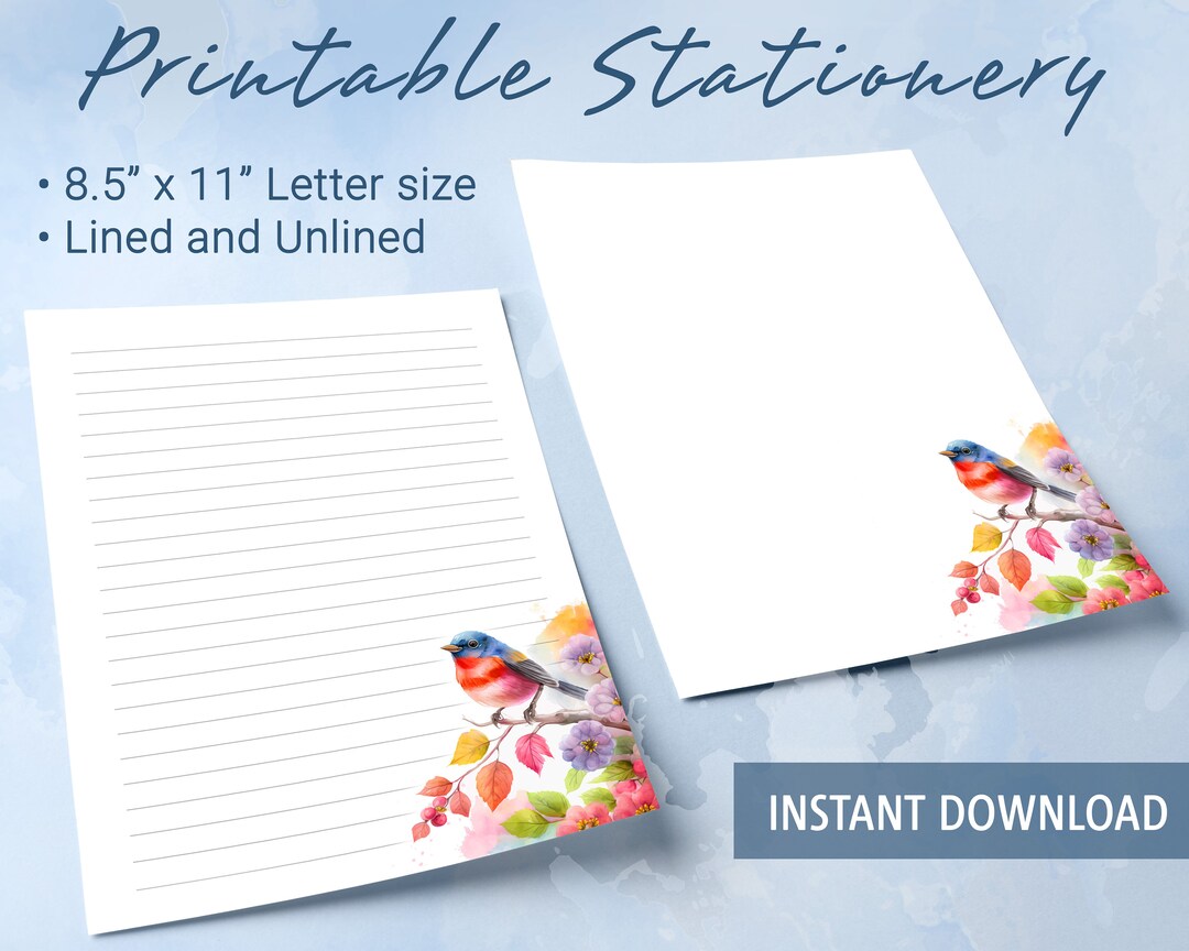 Printable Stationery Lined Paper, Printable Writing Paper With ...