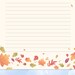 Autumn Printable Stationery Lined Paper, Watercolor Autumn Leaves ...