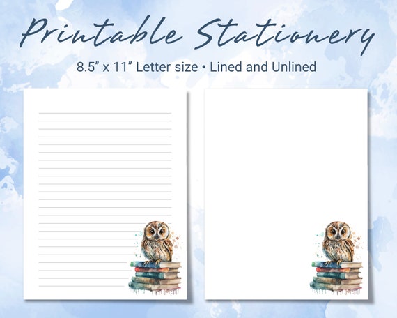 Printable Owl Note Paper Cute Owl Love Lunch Notes Angie Holden The