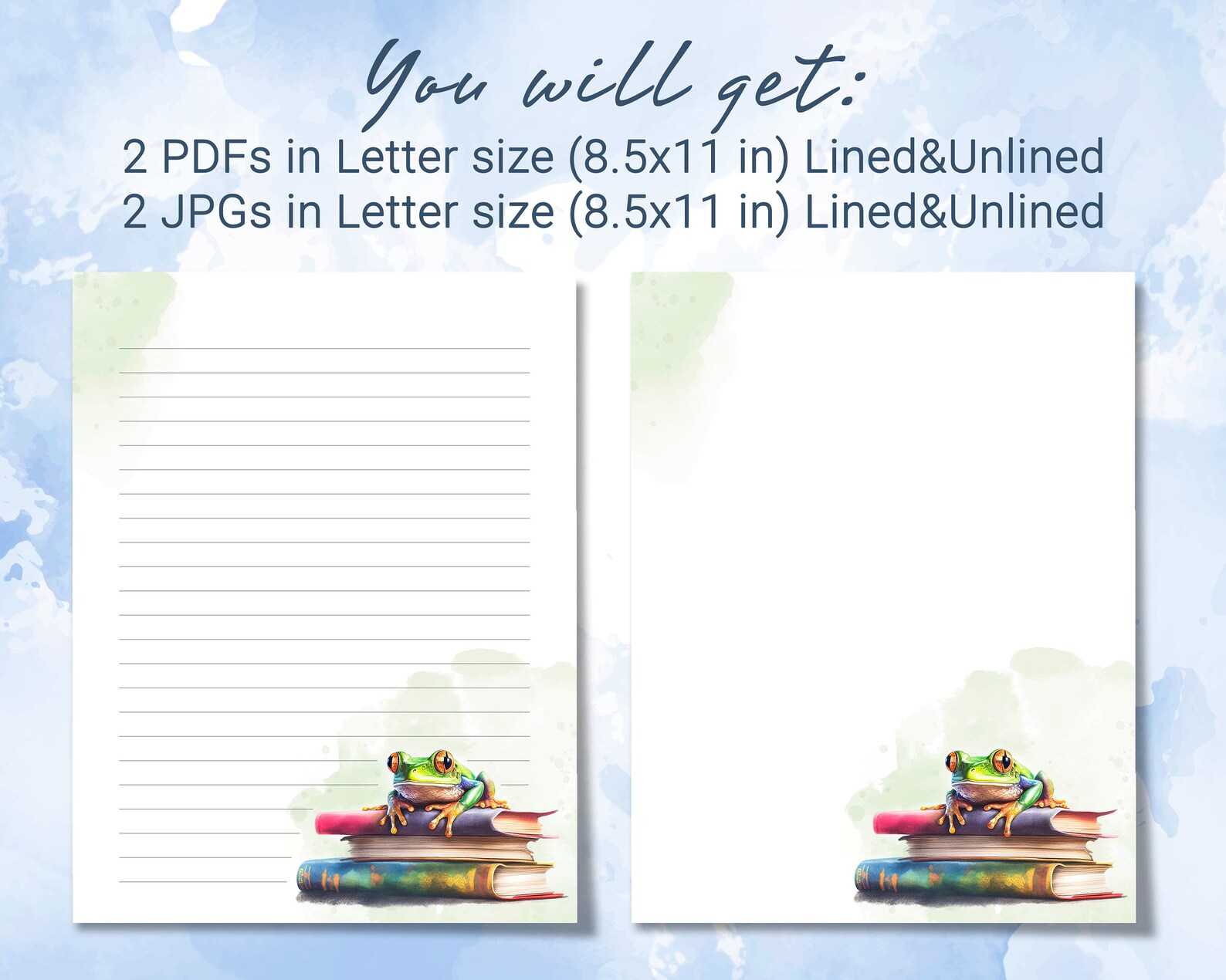 Printable Stationery Lined Paper, Printable Writing Paper With Cute ...