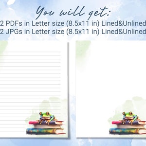 Printable Stationery Lined Paper, Printable Writing Paper With Cute ...