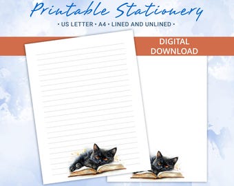 Halloween Printable Stationery, Printable Writing Paper With Watercolor ...