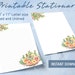 Printable Stationary Lined Paper, Printable Writing Paper, Watercolor ...