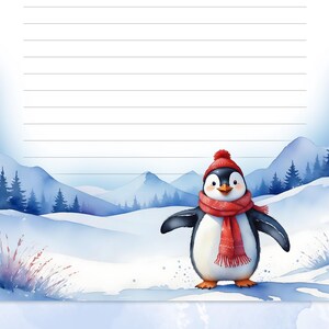 Printable Stationery Lined Paper, Letter Writing Paper With a Cute ...