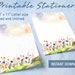 Floral Printable Stationery, Printable Writing Paper With Watercolor ...