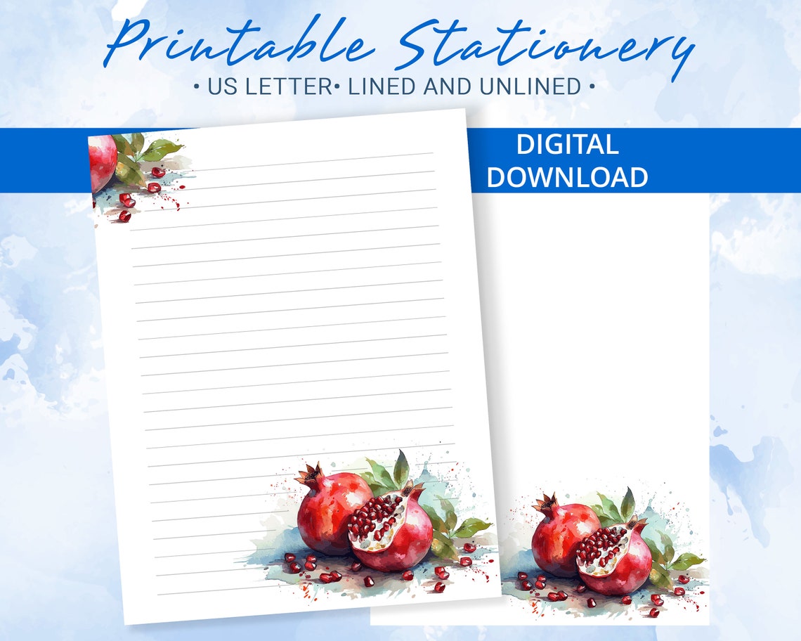 Printable Stationary Paper Printable Writing Paper With - Etsy