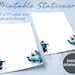 Printable Stationery Lined Paper With Sea Illustration, Printable ...