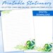 Printable Stationery Paper With Four-leaf Clover, Printable Writing ...