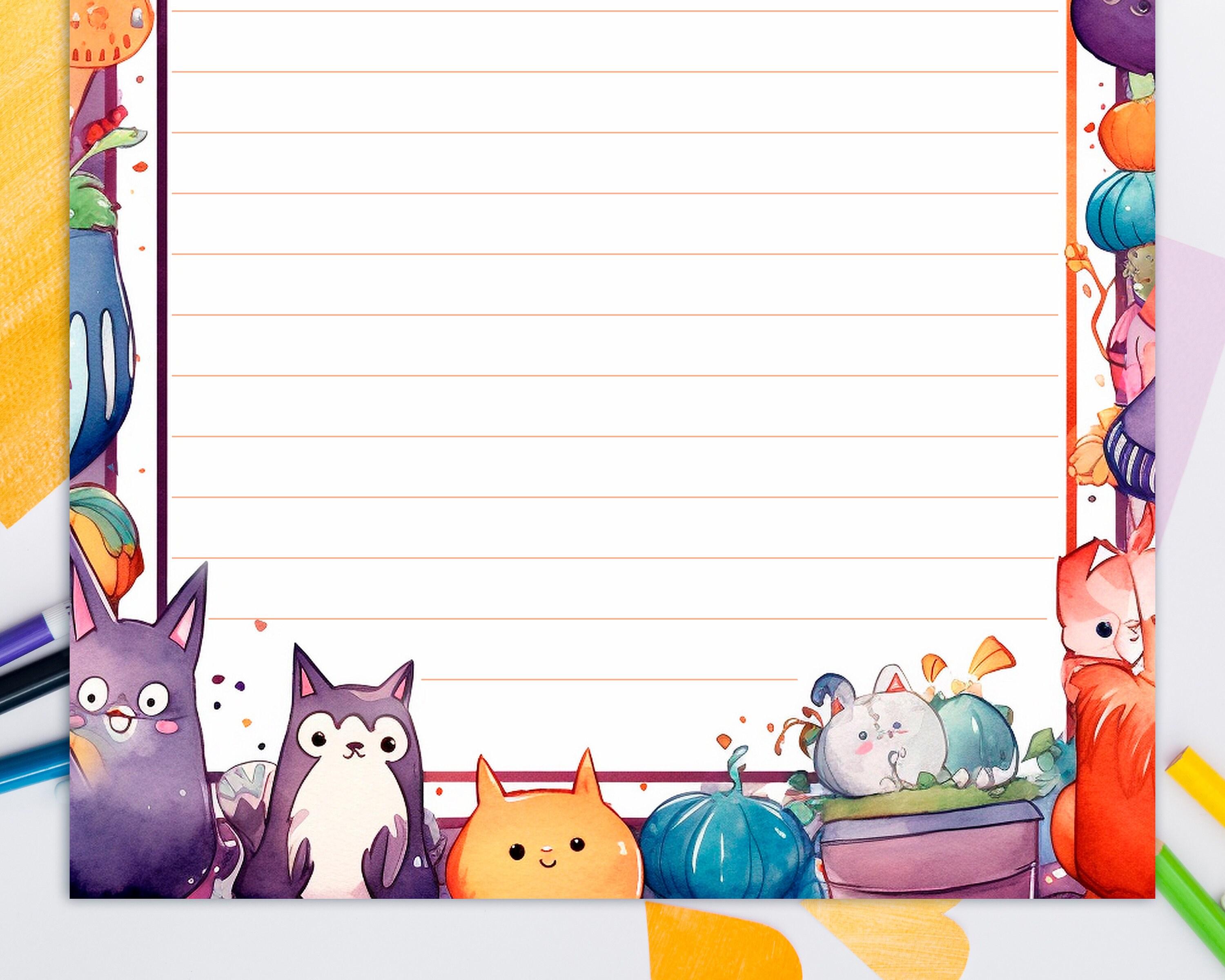 Printable Stationery for Kids, Printable Writing Paper With With a ...