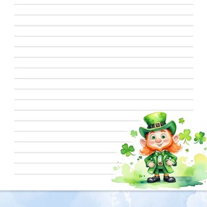 Printable Stationery Paper With St. Patrick's Day, Printable Writing ...