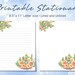 Printable Stationary Lined Paper, Printable Writing Paper, Watercolor ...