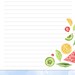 Fruits Printable Stationery Lined Paper, Printable Writing Paper With ...